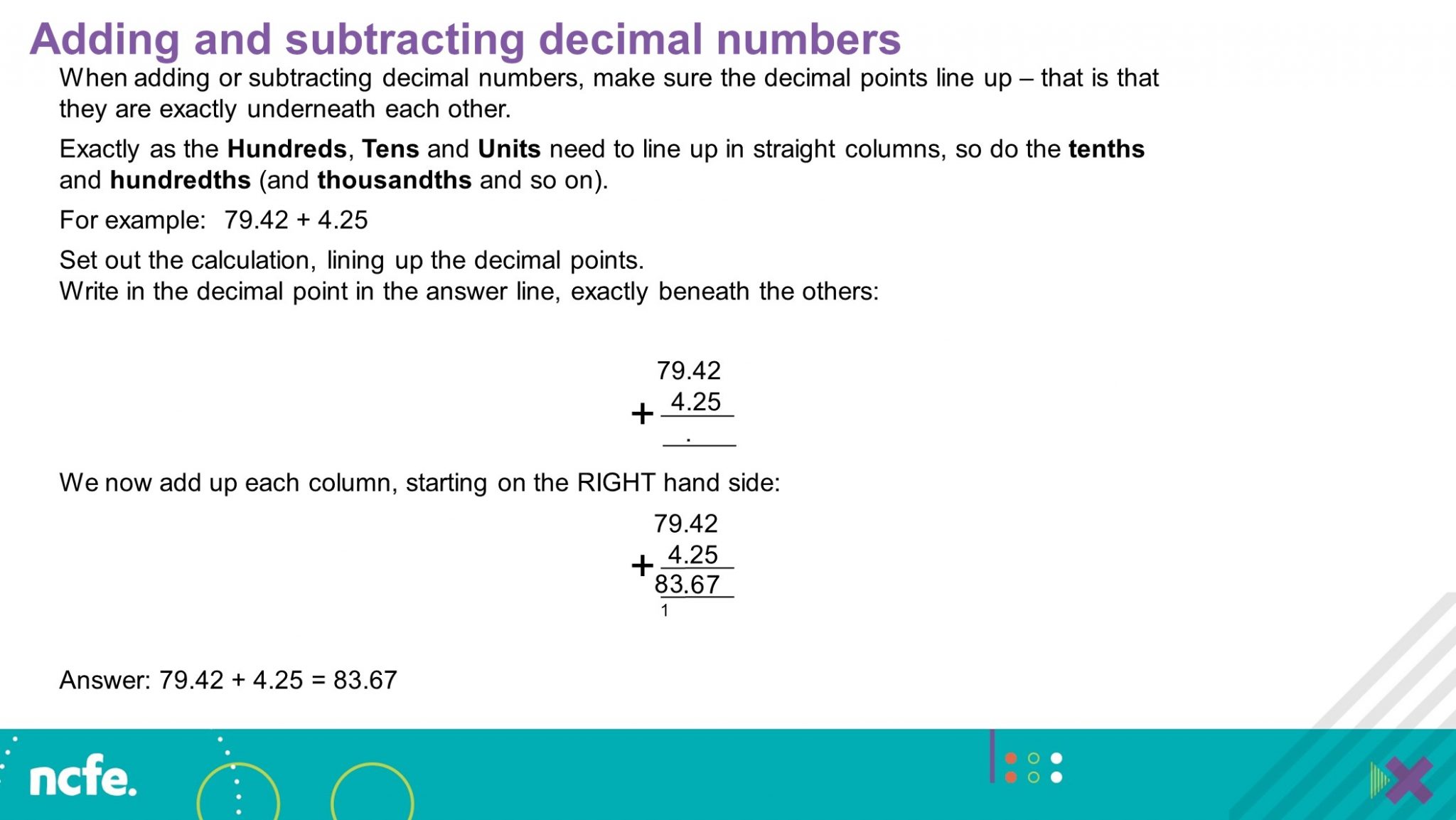 Maths – NCFE Functional Skills – L1.11 Decimal to 2dp | PiPeLine ...